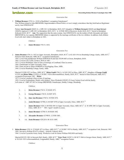 bre00759 - Brebner/Bremner Genealogy