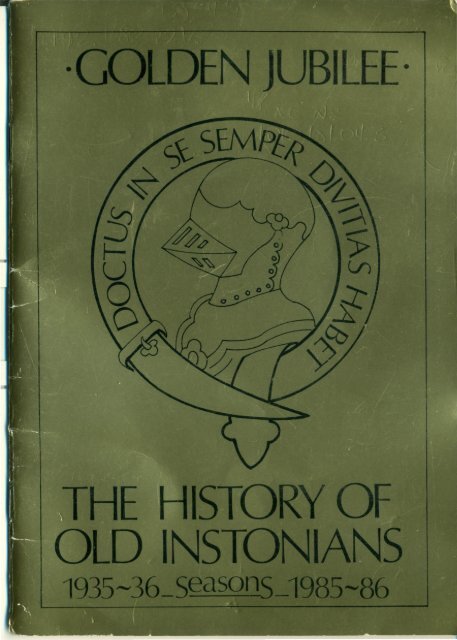 Golden Jubilee 1935/36 - 1985/86 - Birkenhead Institute Old Boys