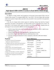 JM20329 Hi-Speed USB to SATA Bridge - JMicron Technology