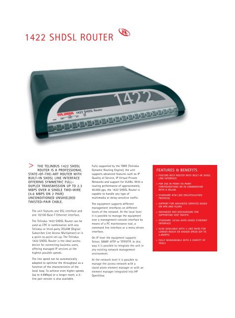 1422 SHDSL ROUTER - comtec
