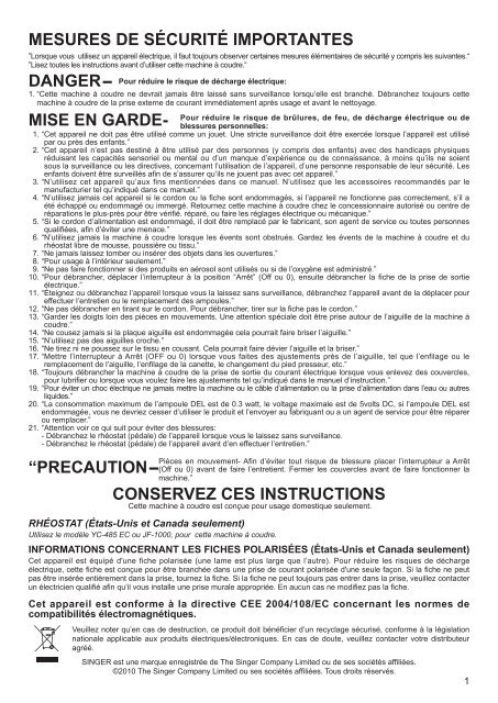 1 - SINGER Futura Support