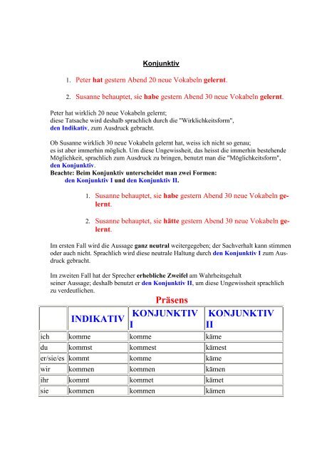 PDF Indikativ und Konjunktiv PDF Télécharger Download
