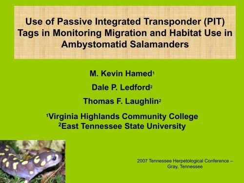Use of Passive Integrated Transponder (PIT) Tags in Monitoring ...
