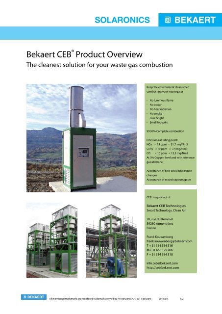 Bekaert CEBÂ® Product Overview