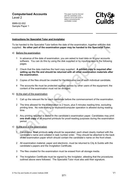 8989-002 Assessor guide 1 v1 - City & Guilds