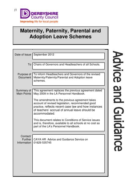 Maternity, Paternity, Parental and Adoption Leave Schemes