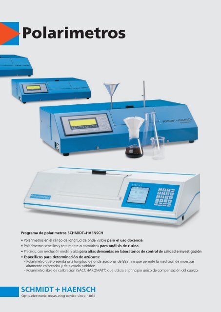 S+H Polarimeter span. - Schmidt+Haensch