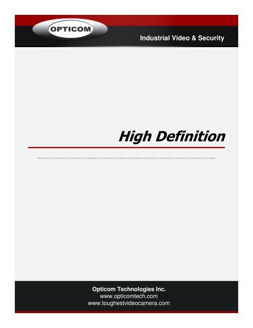 High Definition (HD-SDI) Catalog - Opticom