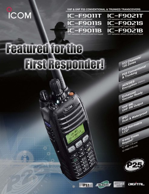 512 Channels/ 128 Zones P25 Conventional ... - ICOM Canada