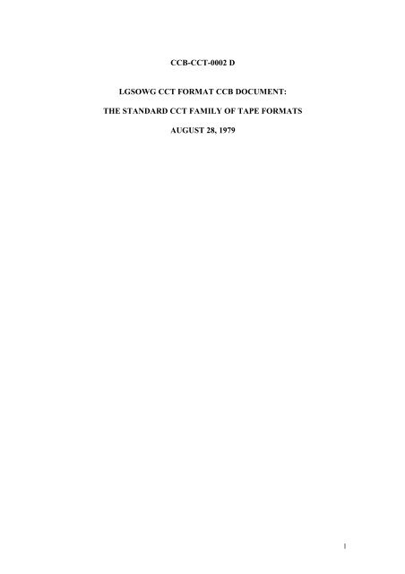 ccb-cct-0002 d lgsowg cct format ccb document - WGISS Home Page