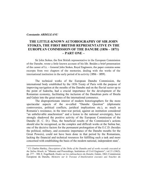 the little-known autobiography of sir john stokes, the first british ...