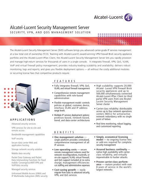 Alcatel-Lucent Security Management Server