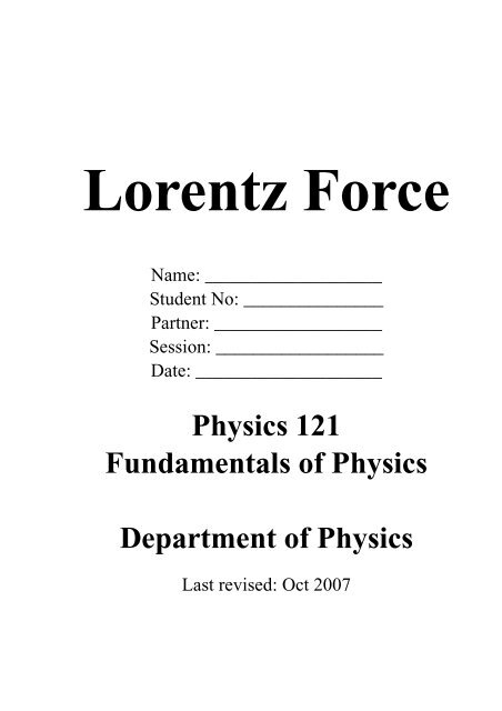 Lorentz Force