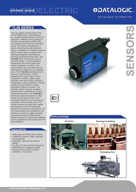 TL46 RGB Contrast Sensors.pdf - Datasensor