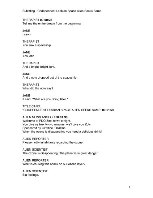 Download Timecoded Dialogue List for Subtitles - The Film ...
