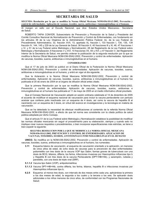NOM-036.SSA-2002. PrevenciÃ³n y Control de enfermedades ...