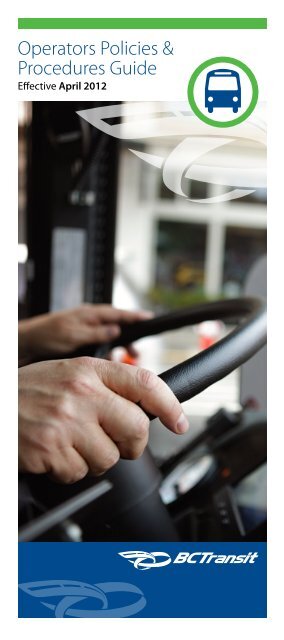 Operators Policies & Procedures Guide - BC Transit