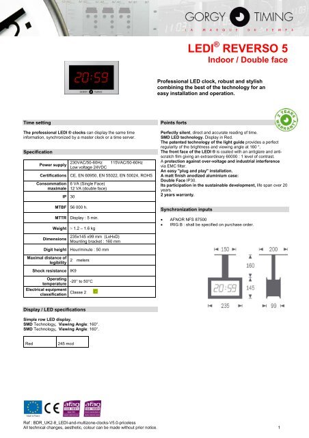 LEDI REVERSO 5 - Gorgy Timing