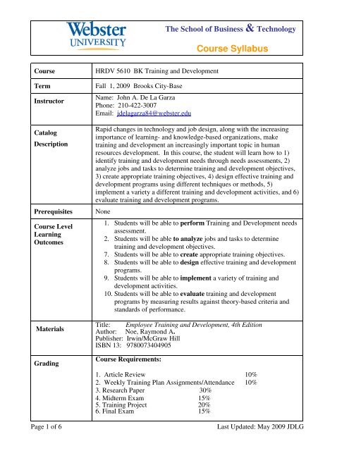 Course Syllabus