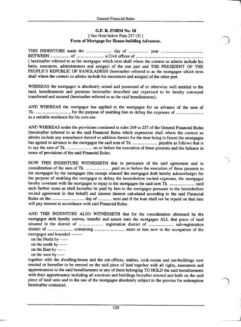 G.F. R. FORM No. 18 120