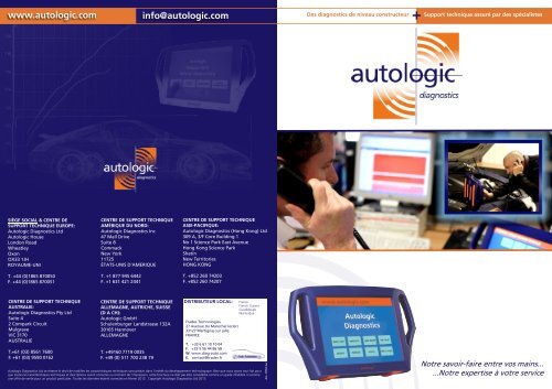 Support technique - Autologic-Diagnostics