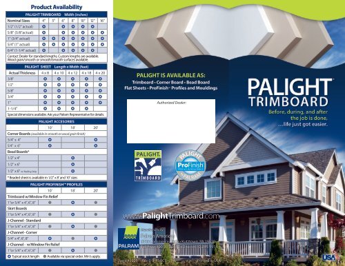 Palight Trimboard Tri-Fold - Palram Americas