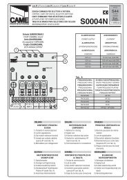 ZM3E Control Panel - Came UK