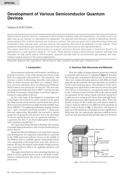 Development of Various Semiconductor Quantum Devices