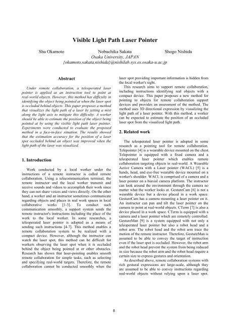 Visible Light Path Laser Pointer - Osaka University