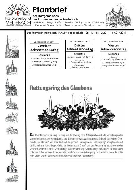 Pfarrbrief - Pastoralverbund Medebach