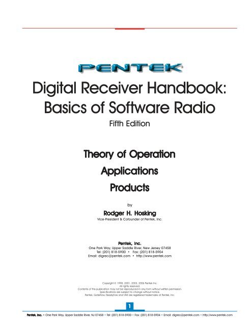 Digital Receiver Handbook: Basics of Software Radio