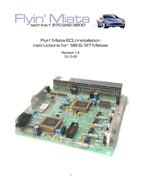 Flyin' Miata ECU installation instructions for '96 & '97 Miatas