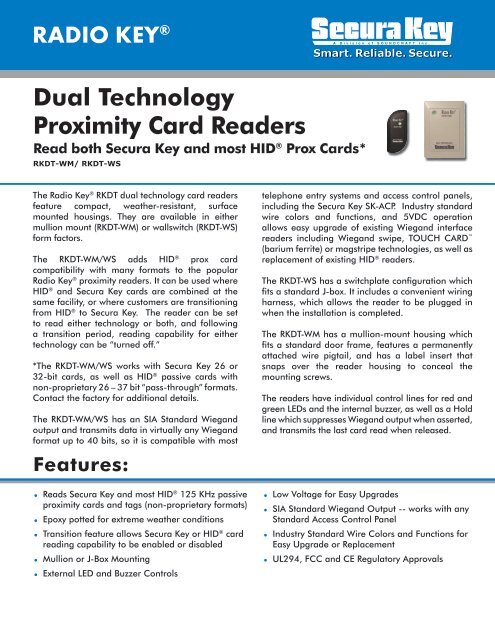 RKDT-WM/WS Readers - Secura Key