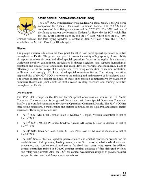 CHAPTER 5/US AIR FORCE SO
