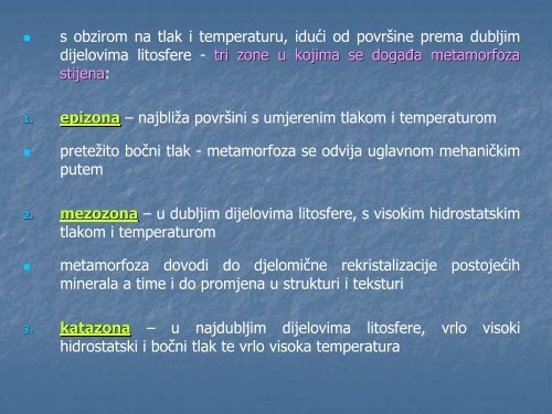 METAMORFNE STIJENE• nas