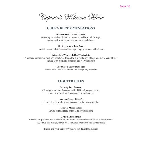 1992 Menu LBDM36_1 - Fred Olsen Cruises