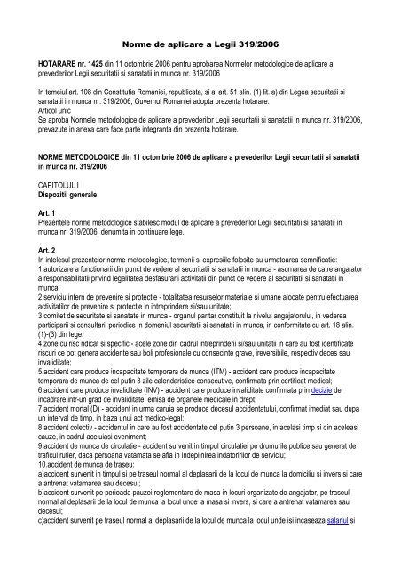Norme de aplicare a Legii 319_2006.pdf - Webgarden