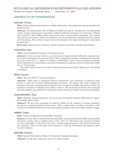 DYNAMICAL METHODS FOR DIFFERENTIAL EQUATIONS