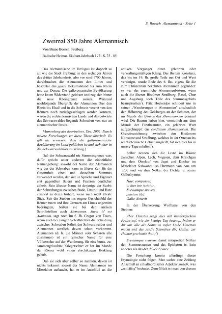 Alemannische Dialekte