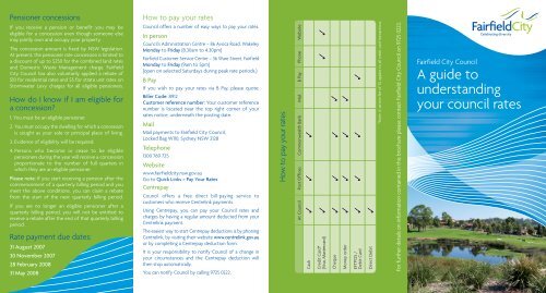 A guide to understanding your council rates - Fairfield City Council