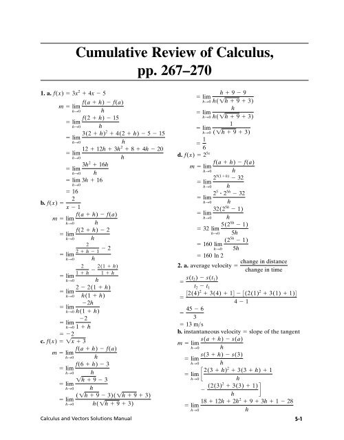 Calculus-Cumulative-Review