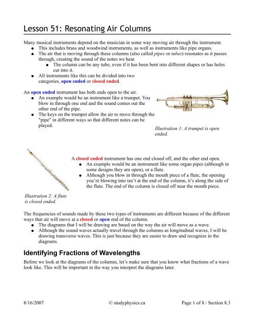 Lesson 51: Resonating Air Columns