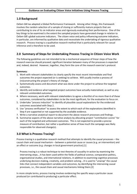 Process Tracing Method Citizen Voice.pdf - Measurement, Learning ... Process Tracing Method Citizen Voice.pdf - Measurement, Learning ...