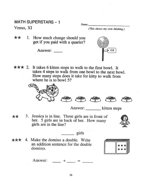 Math Superstars Venus XI - Saint Timothy Catholic School