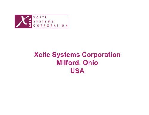 Structural Excitation Techniques - Xcite Systems Corporation