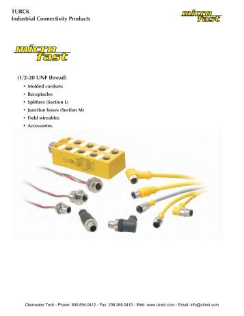 TURCK DeviceNet Cables/Cordsets & Receptacles