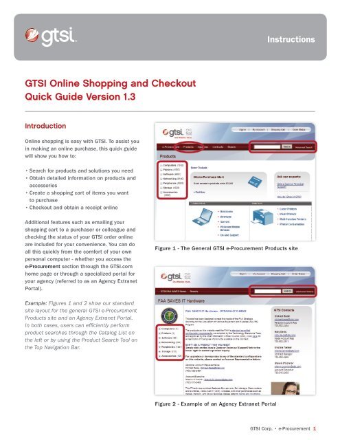 GTSI Online Shopping and Checkout Quick Guide ... - GTSI Corp