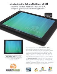 Sahara Slate PC® i500 Tablet PCs - TabletKiosk
