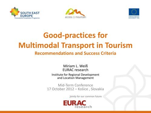 Good-practices for Multimodal Transport in ... - Access2Mountain