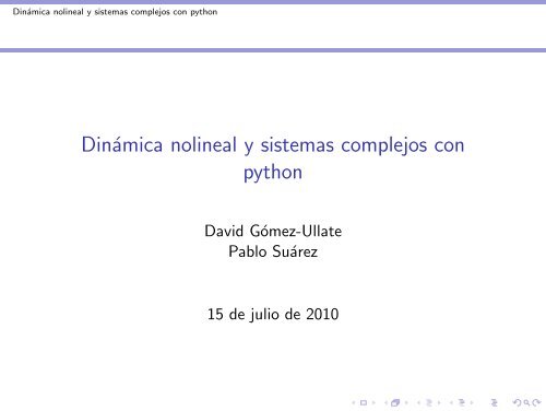 DinÃ¡mica nolineal y sistemas complejos con python